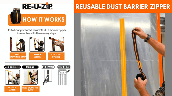 RE-U-ZIP® Reusable Dust Barrier Zipper | Starter Kit – RE-U-ZIP® | DUST ...