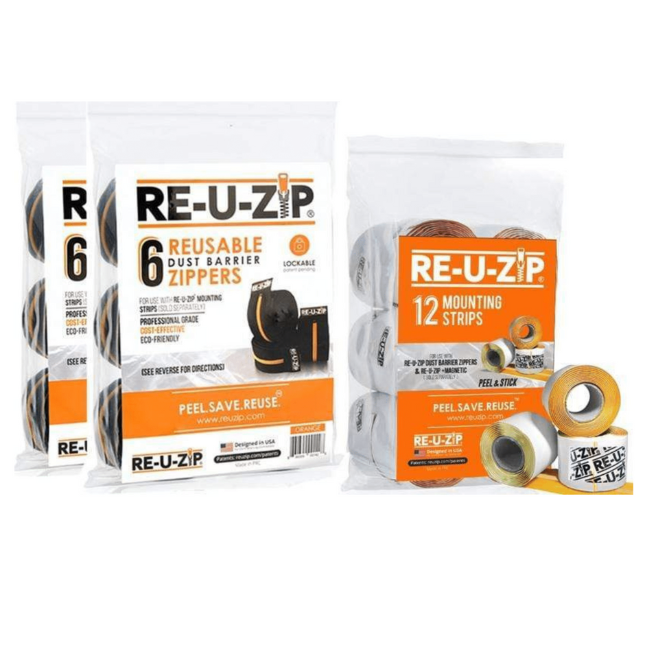 RE-U-ZIP™ Reusable Dust Barrier Zippers | Jam & Break Resistant – RE-U ...